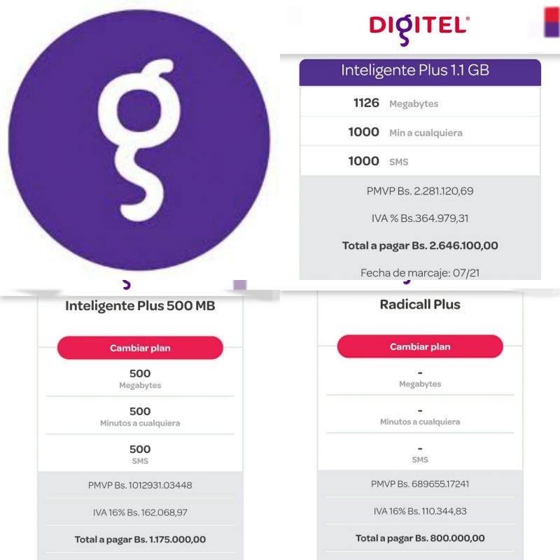 ¡OTRA VEZ! Digitel aumentó nuevamente las tarifas de sus planes de ...